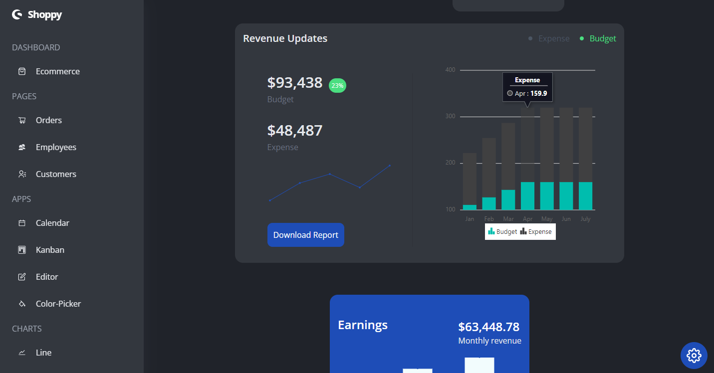 GitHub - ArtemTis/Dashboard-big-app: React dashboard using syncfusion and tailwind