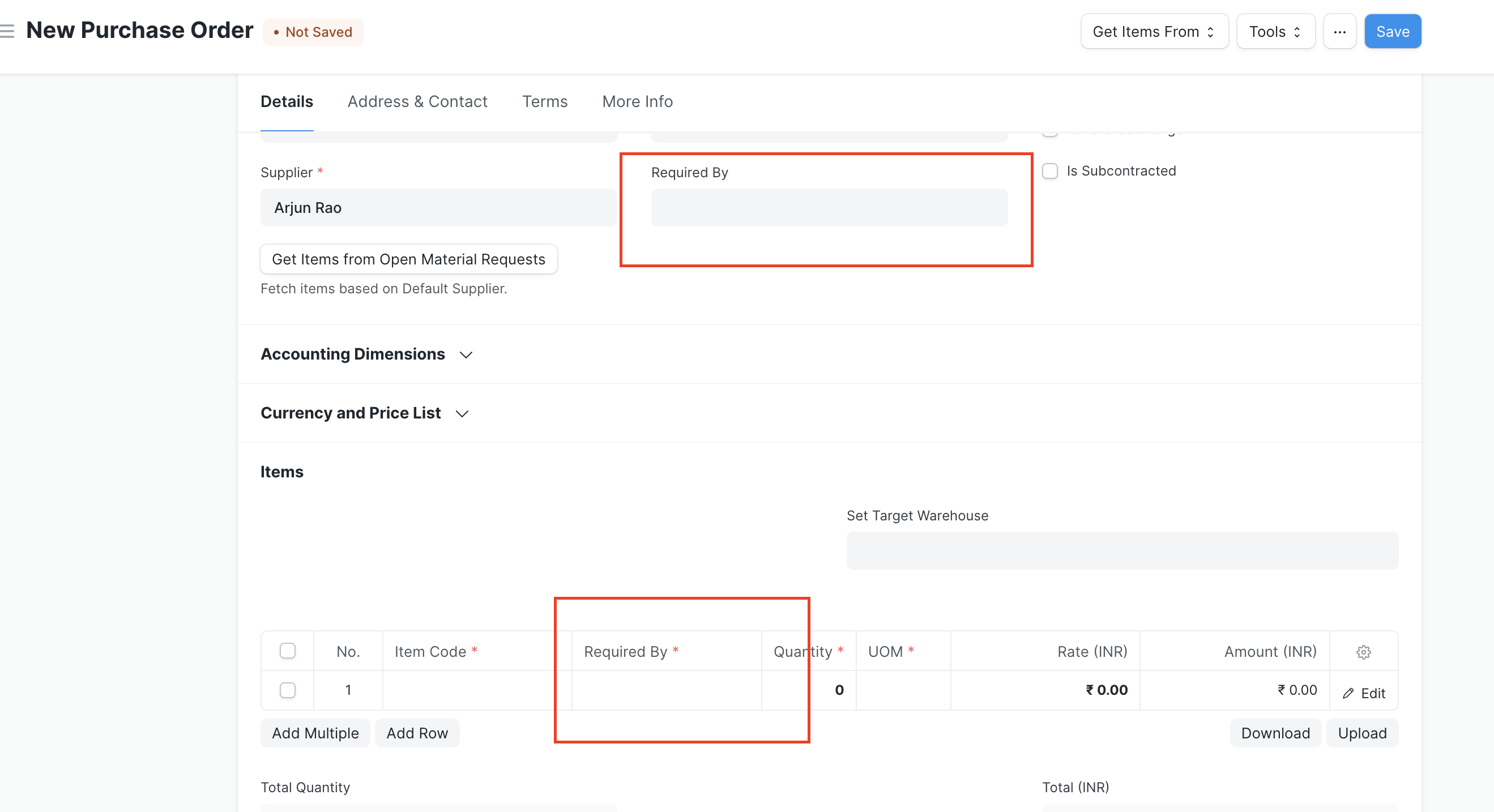 Purchase Order - Required Date Problem · Issue #34714 · frappe/erpnext ... Purchase Order - Required Date Problem · Issue #34714 · frappe/erpnext ...