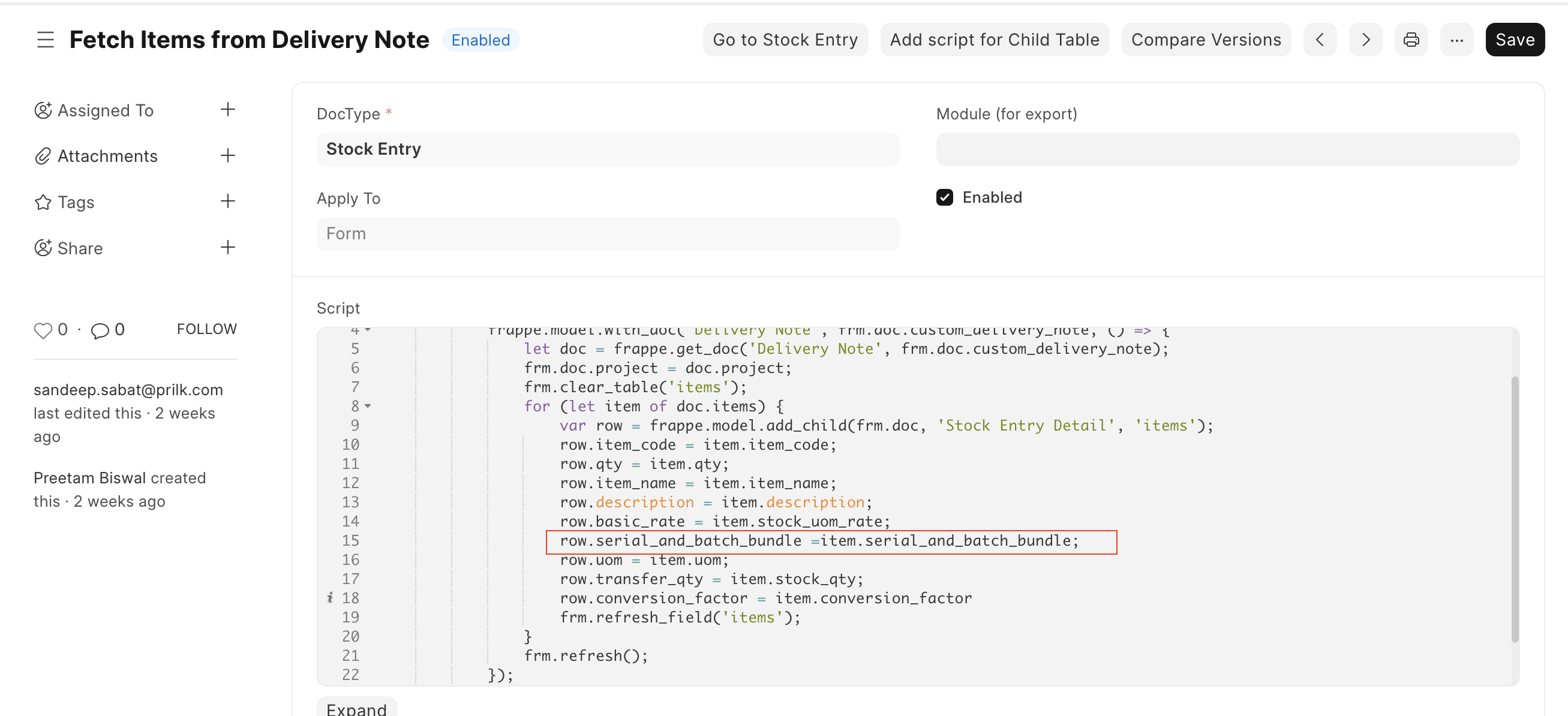 Stock entry error with batch and serial bundle · Issue #37487 · frappe/erpnext · GitHub