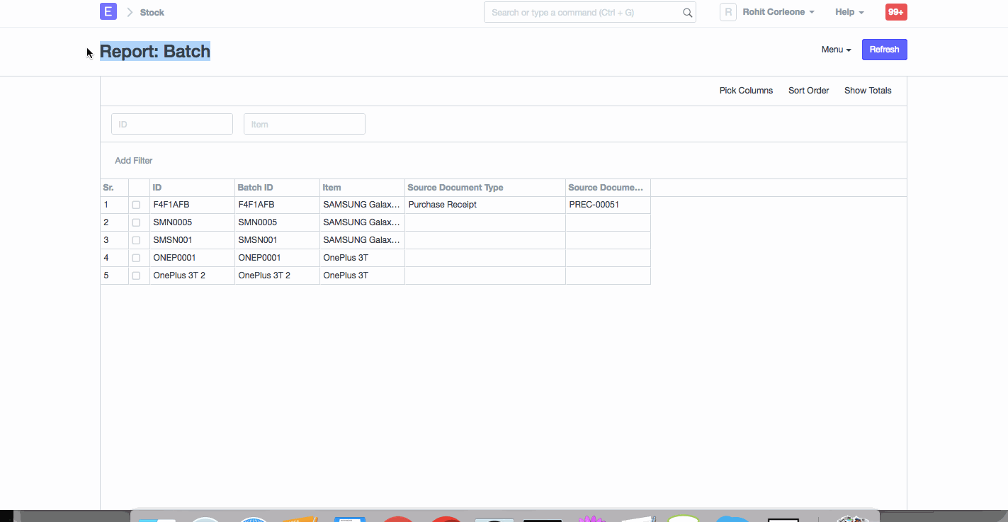 Report: Batch - Source Document Name Column · Issue #13758 · frappe/erpnext · GitHub