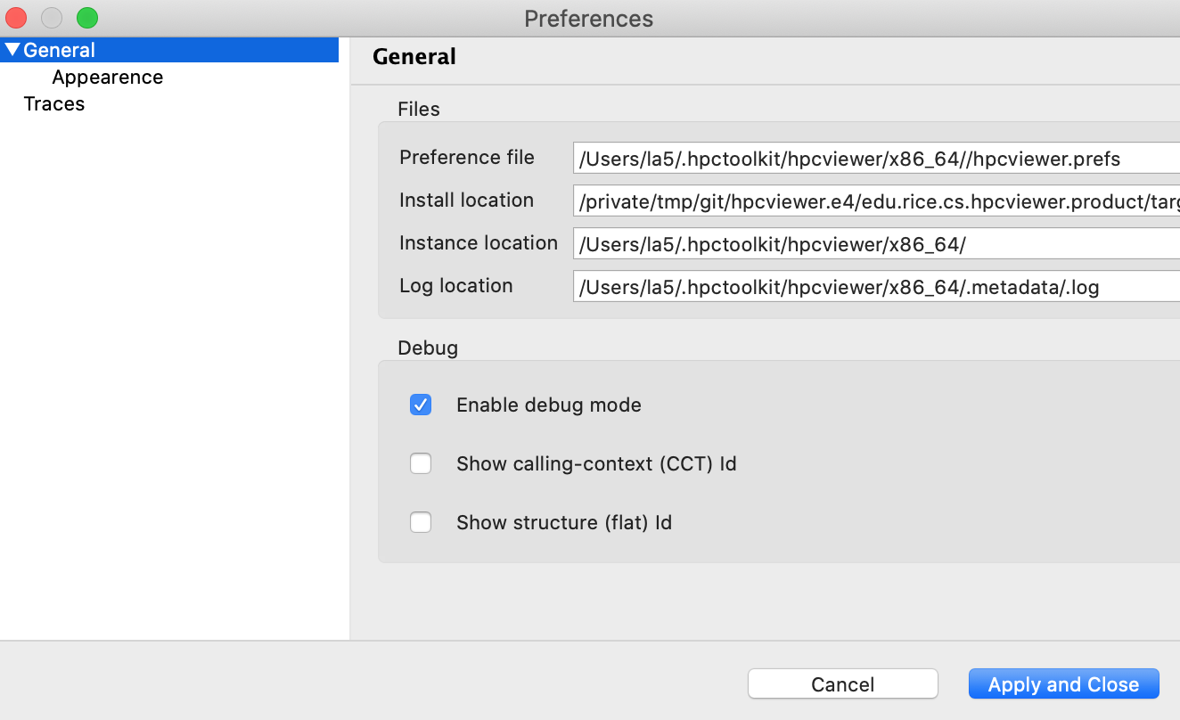 Preference rows are missing on MacOS (deployed version) · Issue #18 · HPCToolkit/hpcviewer.e4 ...