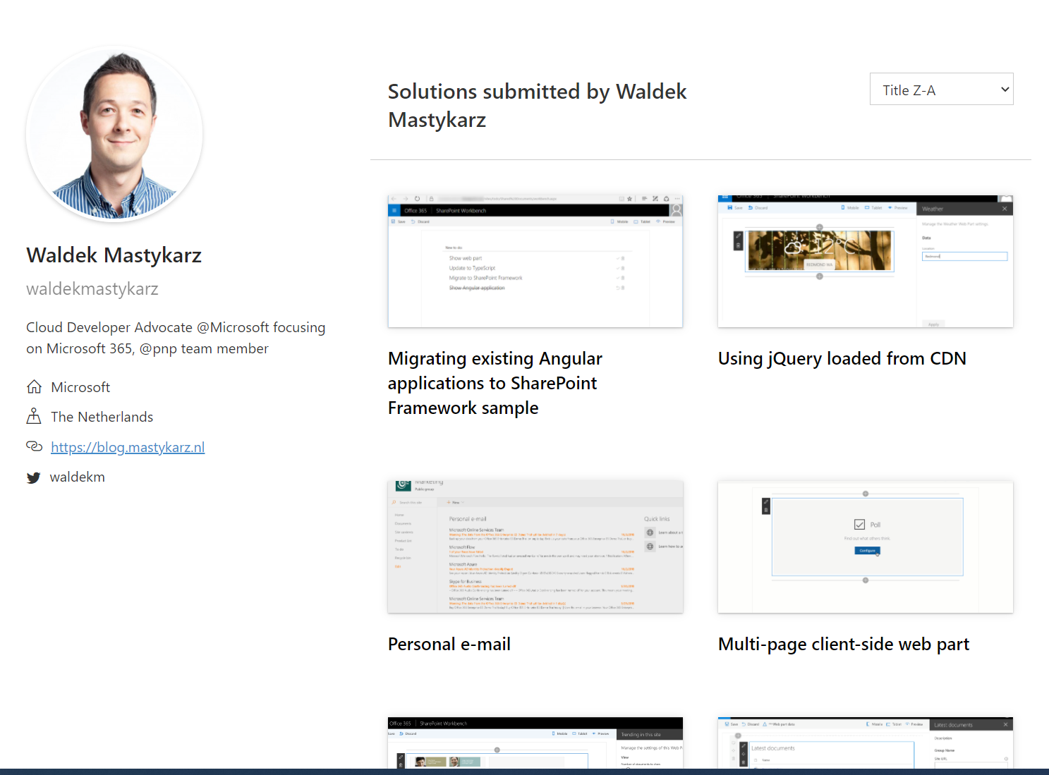 Sorting does not appear to work · Issue #10 · pnp/m365-sample-gallery ...