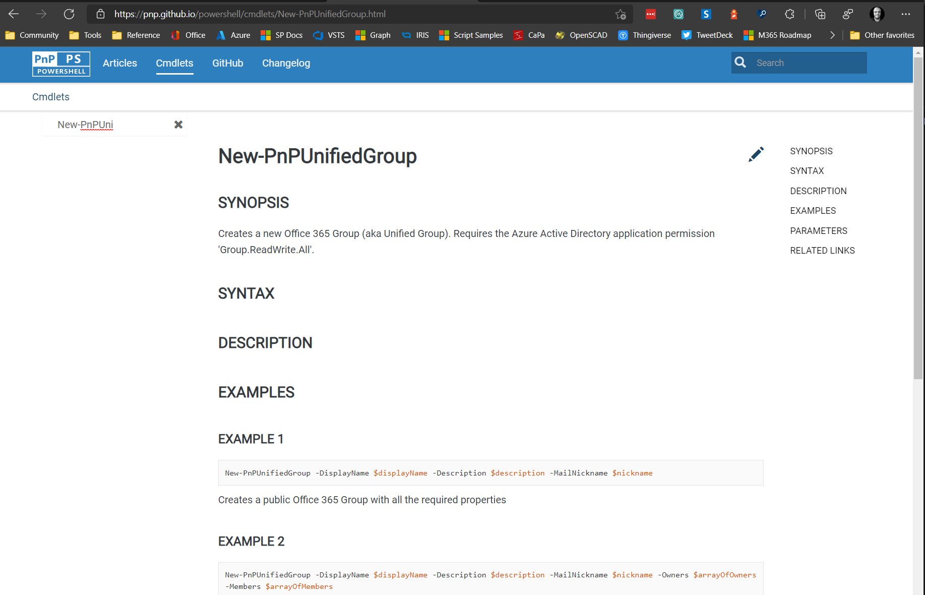 Documentation Includes Cmdlets That Are Not In Pnp Ps · Issue 852 · Pnppowershell · Github
