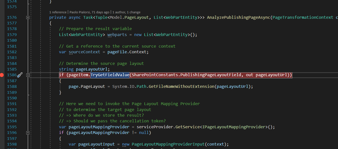 Classic Publishing Page to Modern Transform - Page Analyser Error · Issue #556 · pnp/pnpcore ...