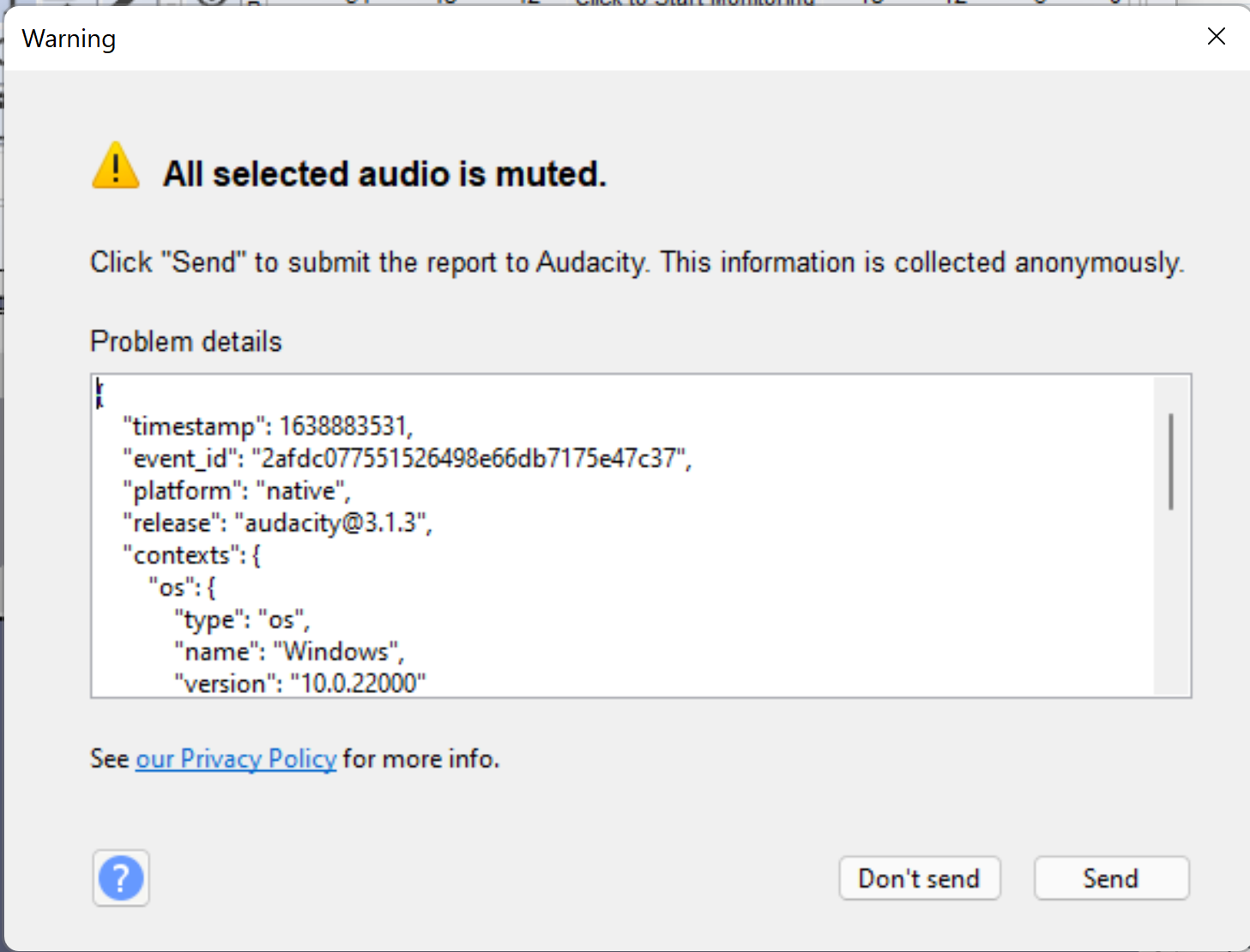 Create different dialogs for crashes and errors in Audacity · Issue #2178 · audacity/audacity ...