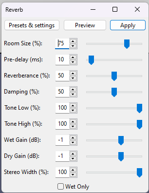 Audacity Reverb GUI too small in realtime on Linux · Issue #4210 · audacity/audacity · GitHub