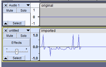 'pop' appears at the start of the recorded file when this is exported ...