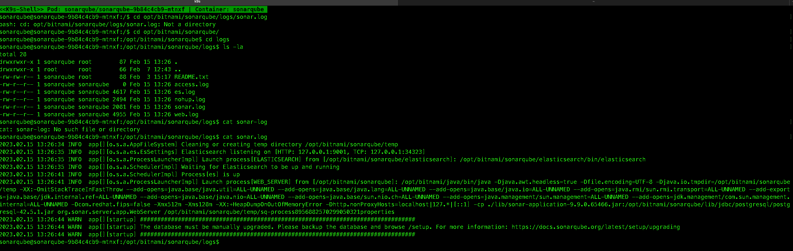 Sonarqube logs sonar log No Such File Or Directory Issue 14892