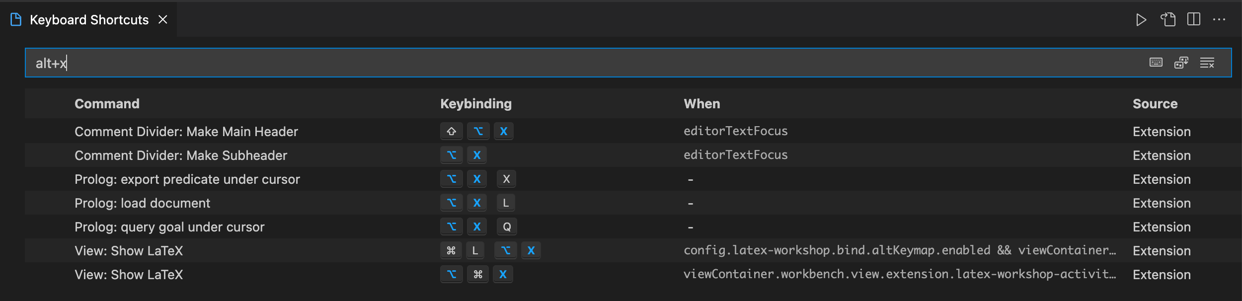 Subheader shortcut (Alt+X) not working by default · Issue #44 ...
