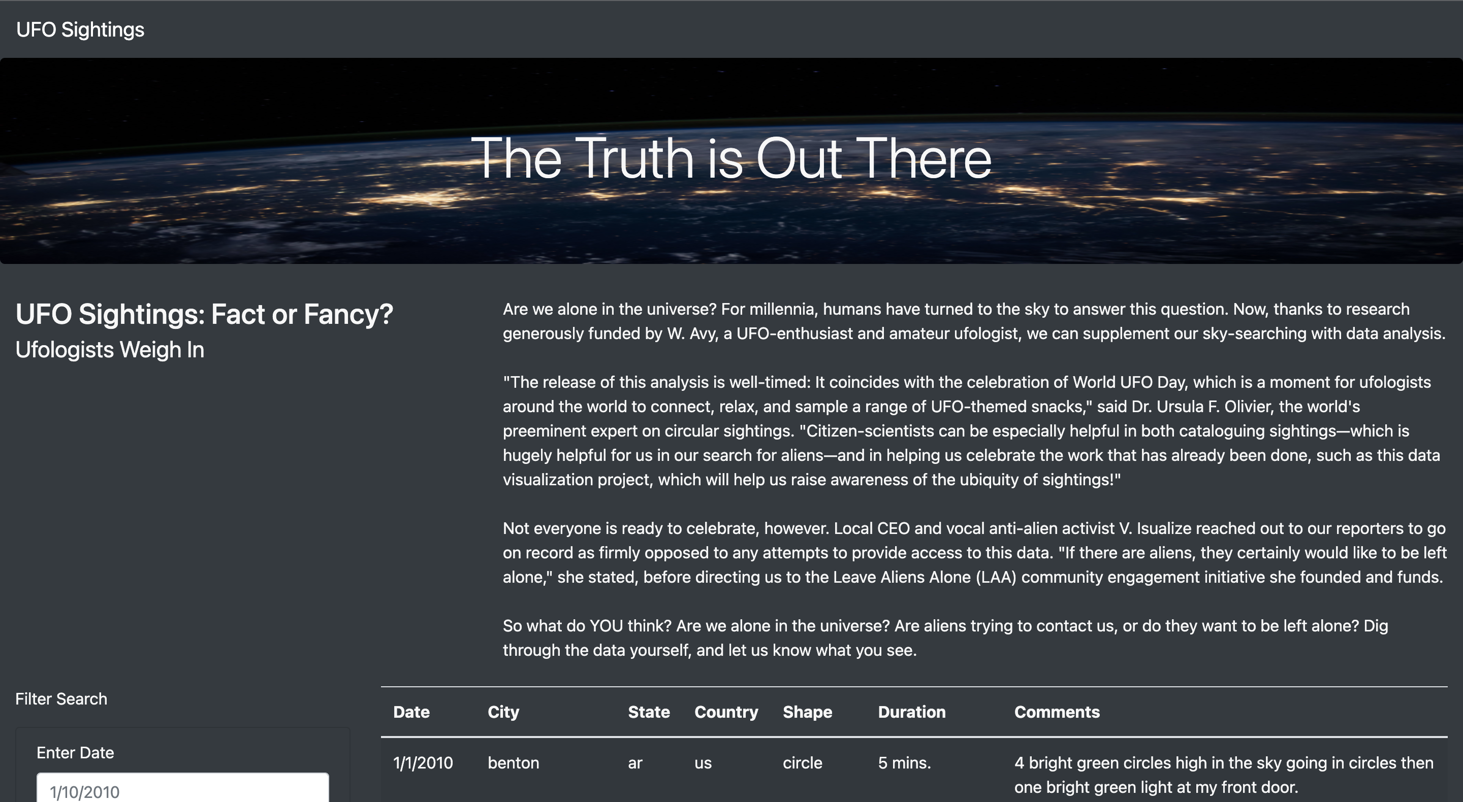 GitHub - taimuri99/UFOs: UFO Sightings with JavaScript