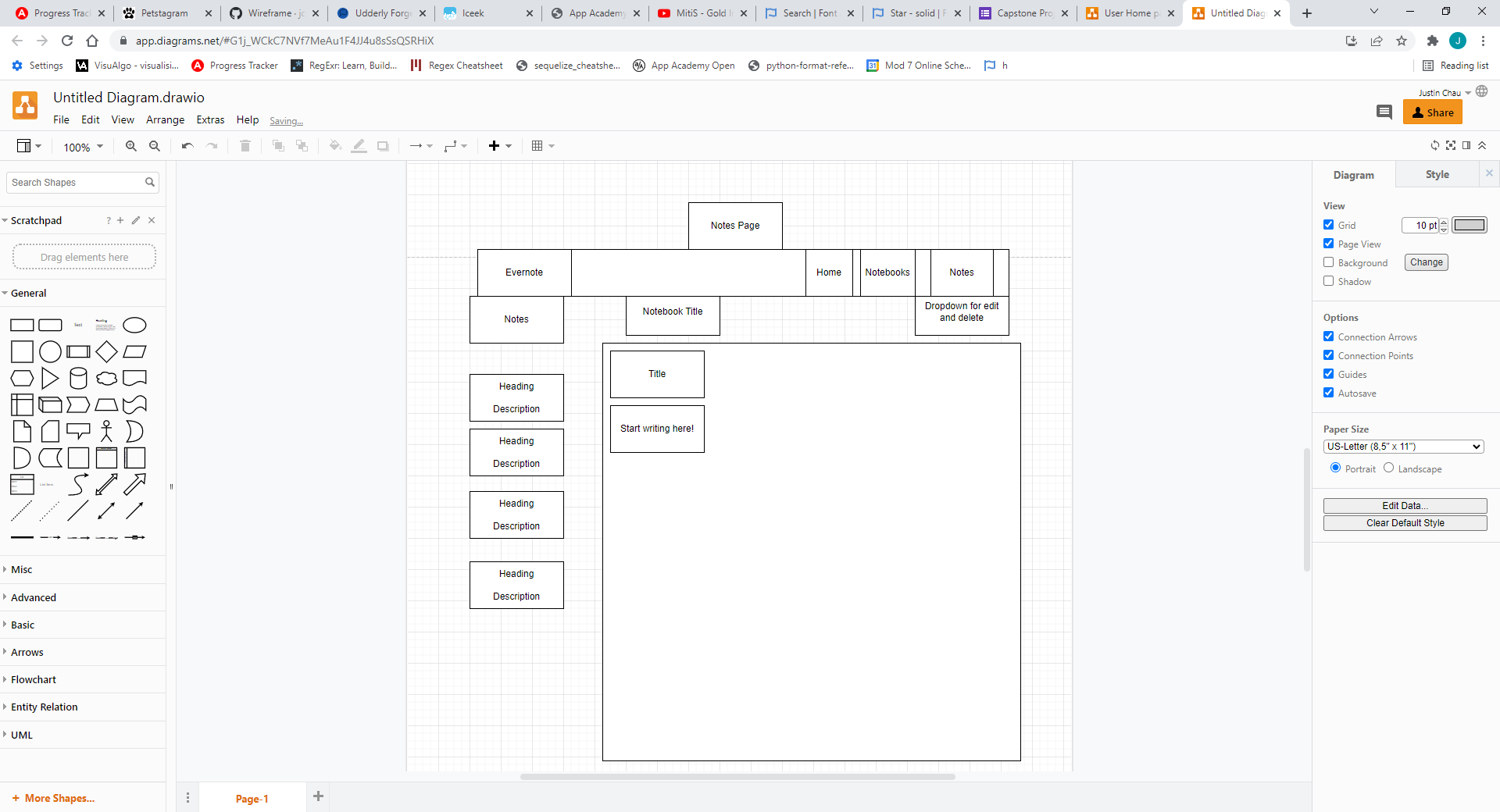 Wireframe - jchau-623/Everwrite GitHub Wiki