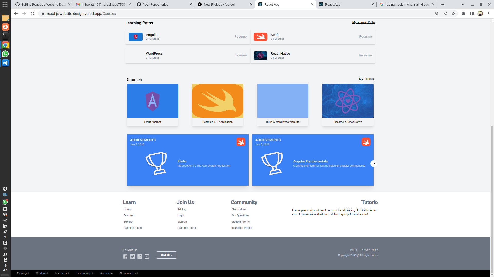 GitHub - AravindPc7559/React-Js-Website-Design