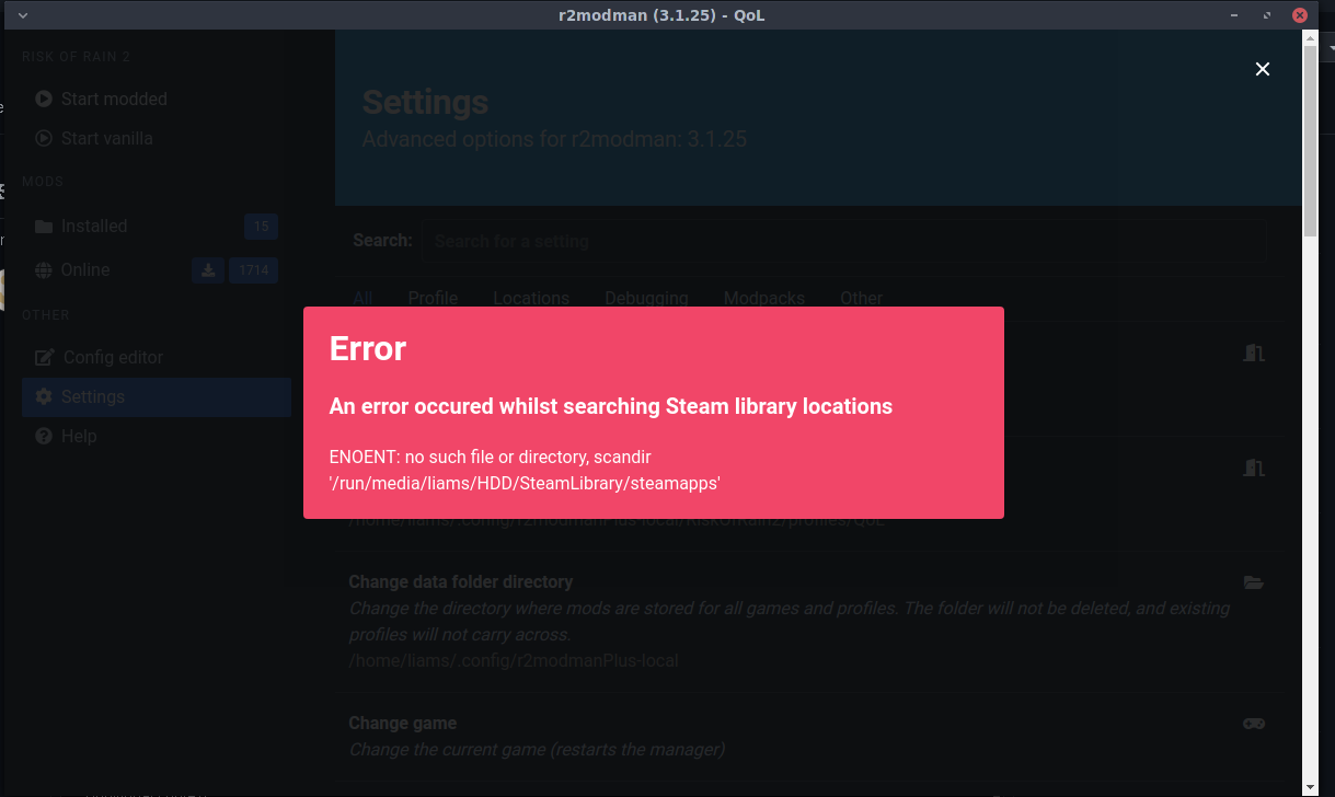 [BUG] - Doesn't start on linux, EndevorOS · Issue #692 · ebkr/r2modmanPlus · GitHub