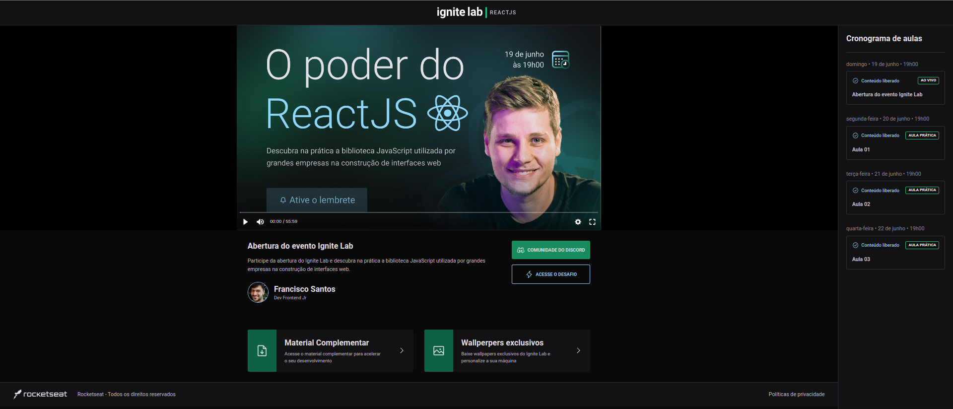 GitHub - FranciscoMalstim/IgniteLab: Online Events Platform application developed with React ...