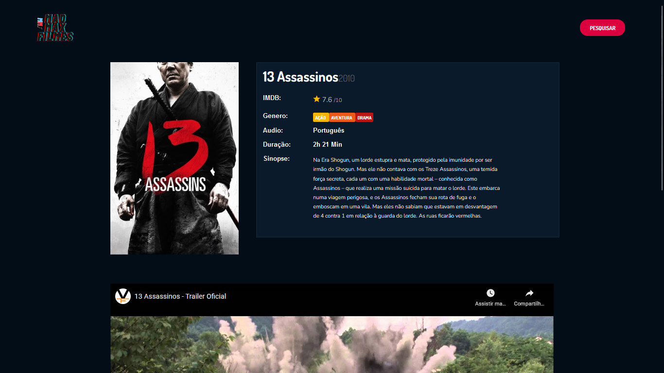 GitHub - JoseFernandoh/madmaxfilmes: Site de Filmes Online