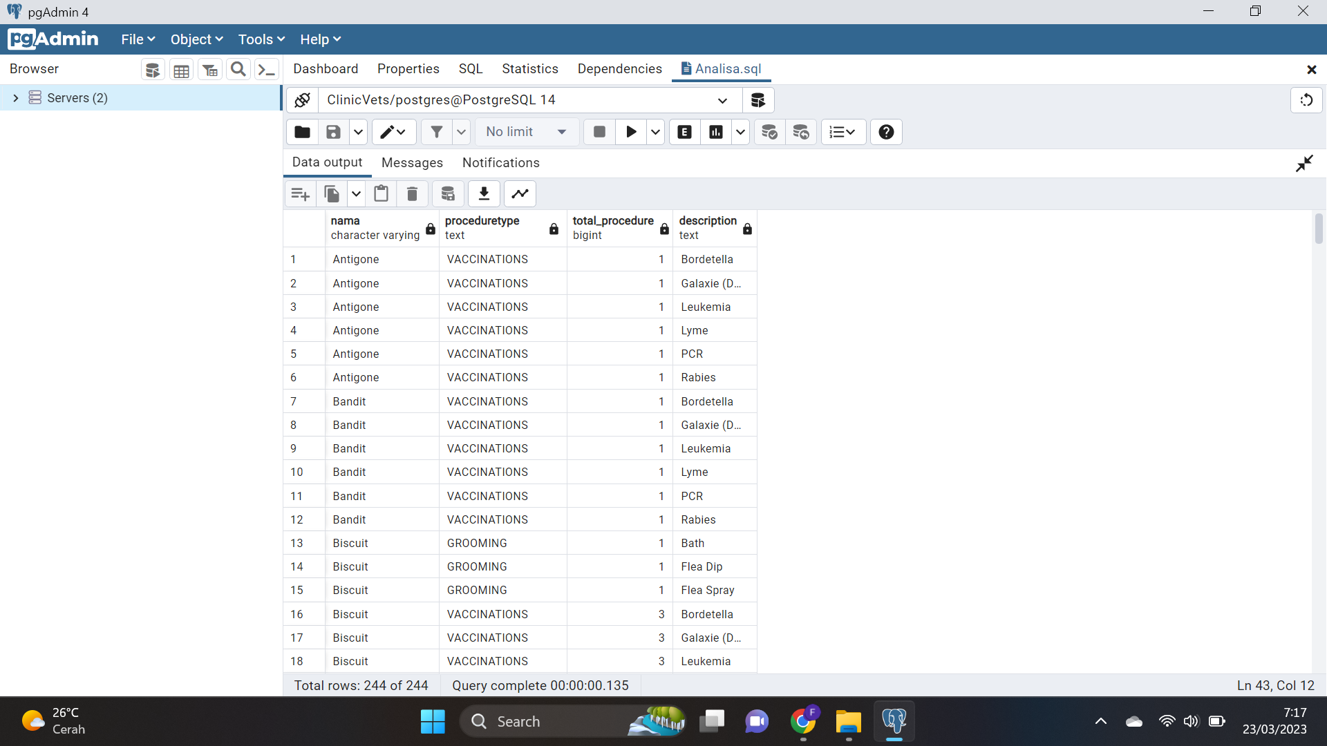 Github Fariznur01 Latihan Sql The Vet S Clinic Latihan Sql