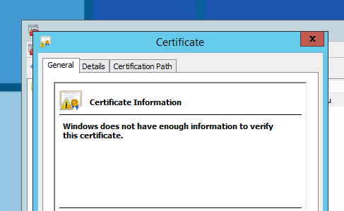 Help me please: windows does not have enough information to verify this ...