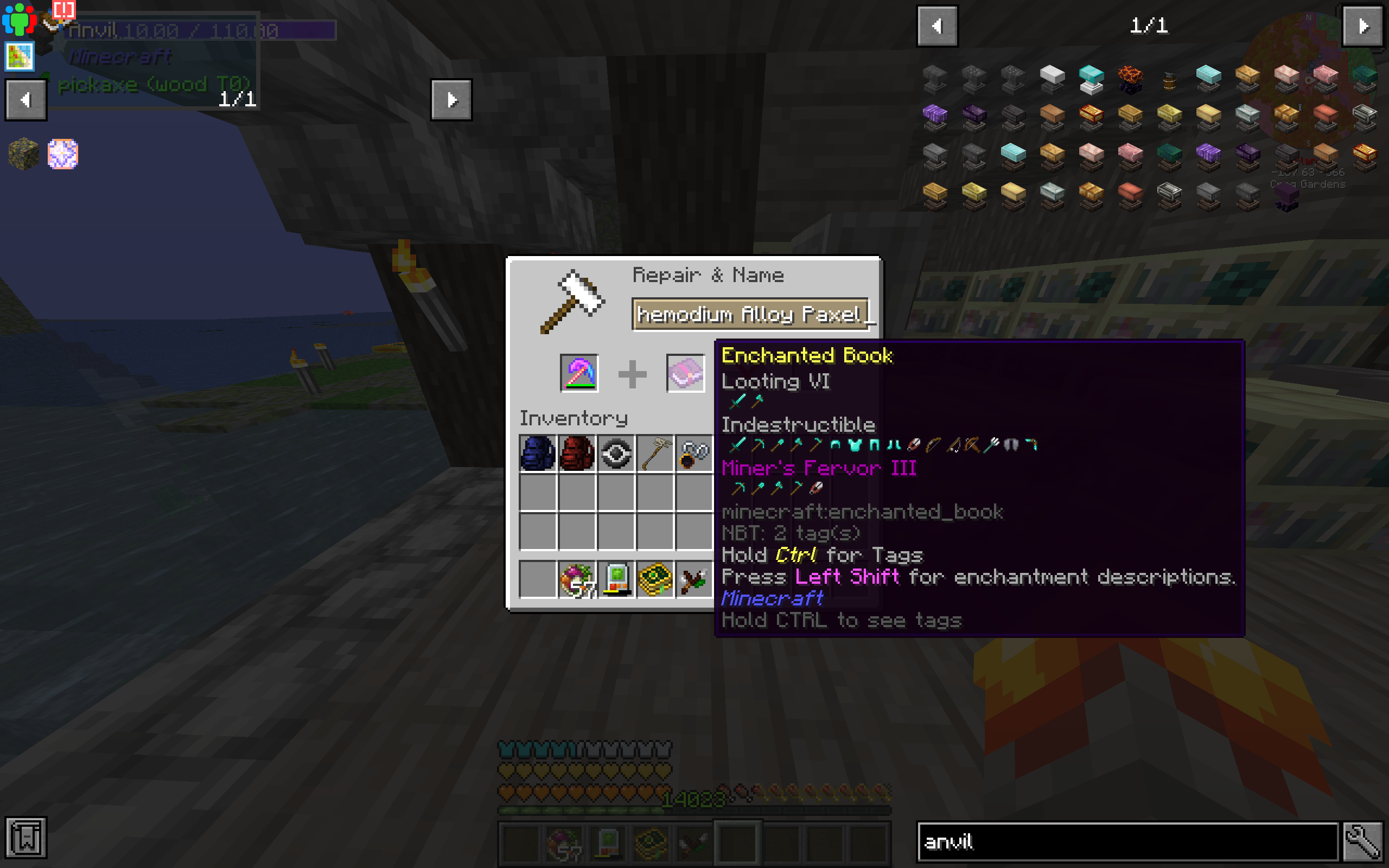 Allthemodium Alloy Paxel won't allow Looting, Indestructible, and Miner ...