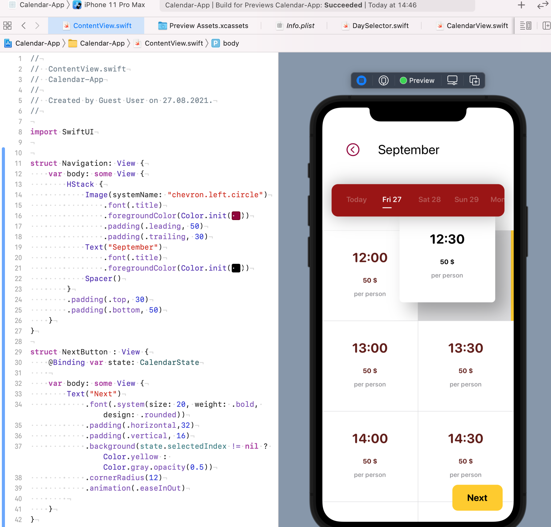 GitHub - Drongyna/Calendar-App: A simple calendar app with my own design