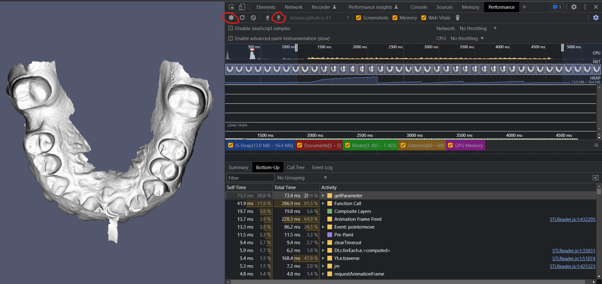 Slow response on rendered STL model interactions · Issue #2494 · Kitware/vtk-js · GitHub