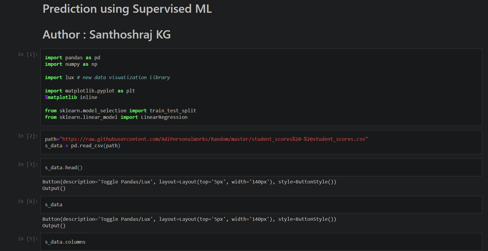 GitHub - SanthoshrajKG/Student-Score-prediction