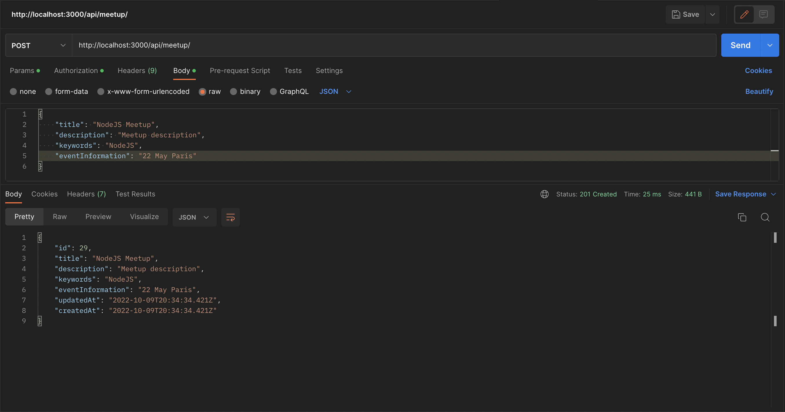 GitHub - mikepetrusha/Meetup-API: CRUD REST Web API