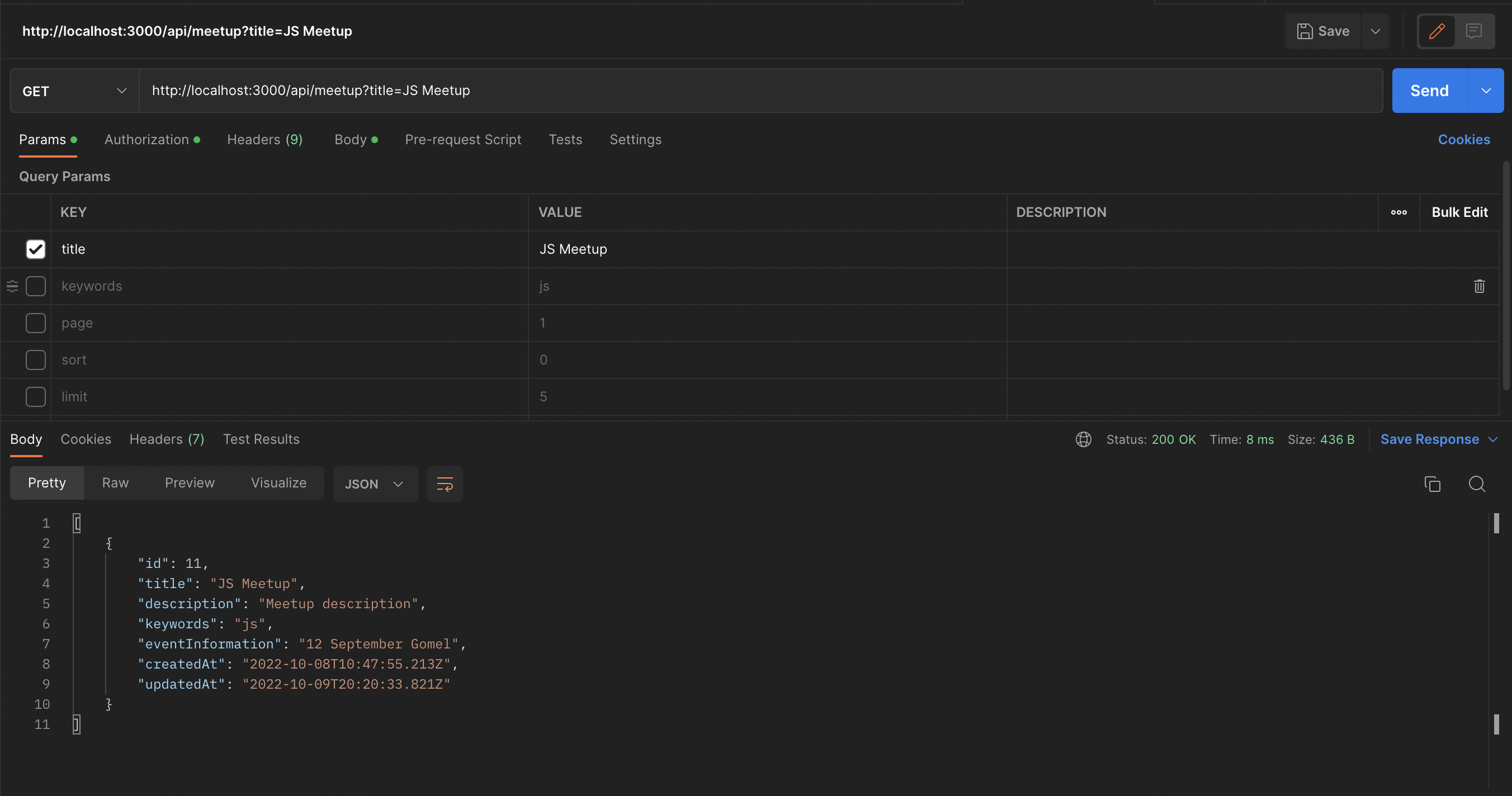 GitHub - mikepetrusha/Meetup-API: CRUD REST Web API