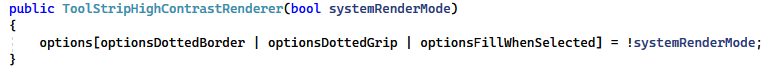 Accessibility: HighContrast: When RenderMode is System for toolStrip/statusStrip, the text of ...