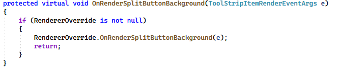 Change modifier of `ToolStrip` button background rendering methods to `internal` · Issue #5672 ...