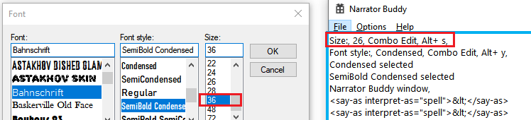 Narrator announces the wrong message when changing font properties in Font dialog · Issue #5314 ...