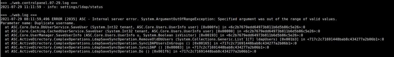 Error while syncing users over LDAP · Issue #317 · ONLYOFFICE/CommunityServer · GitHub