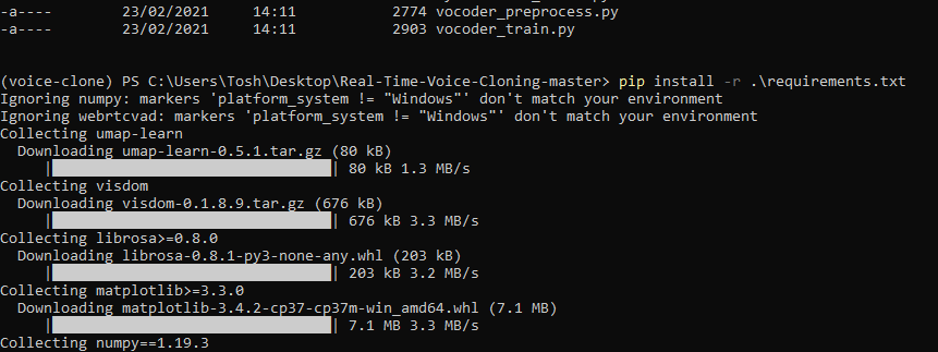 Errors trying to execute demo_toolbox.py · Issue #803 · CorentinJ/Real-Time-Voice-Cloning · GitHub