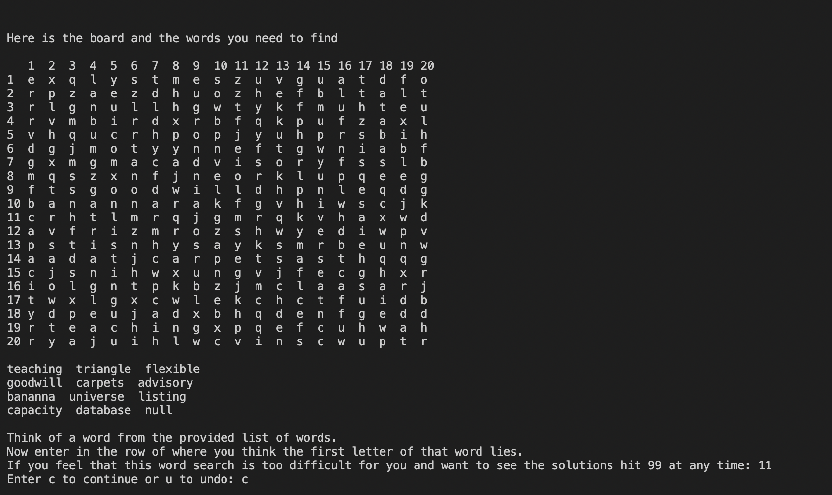 GitHub - pranmudri/WordSearch
