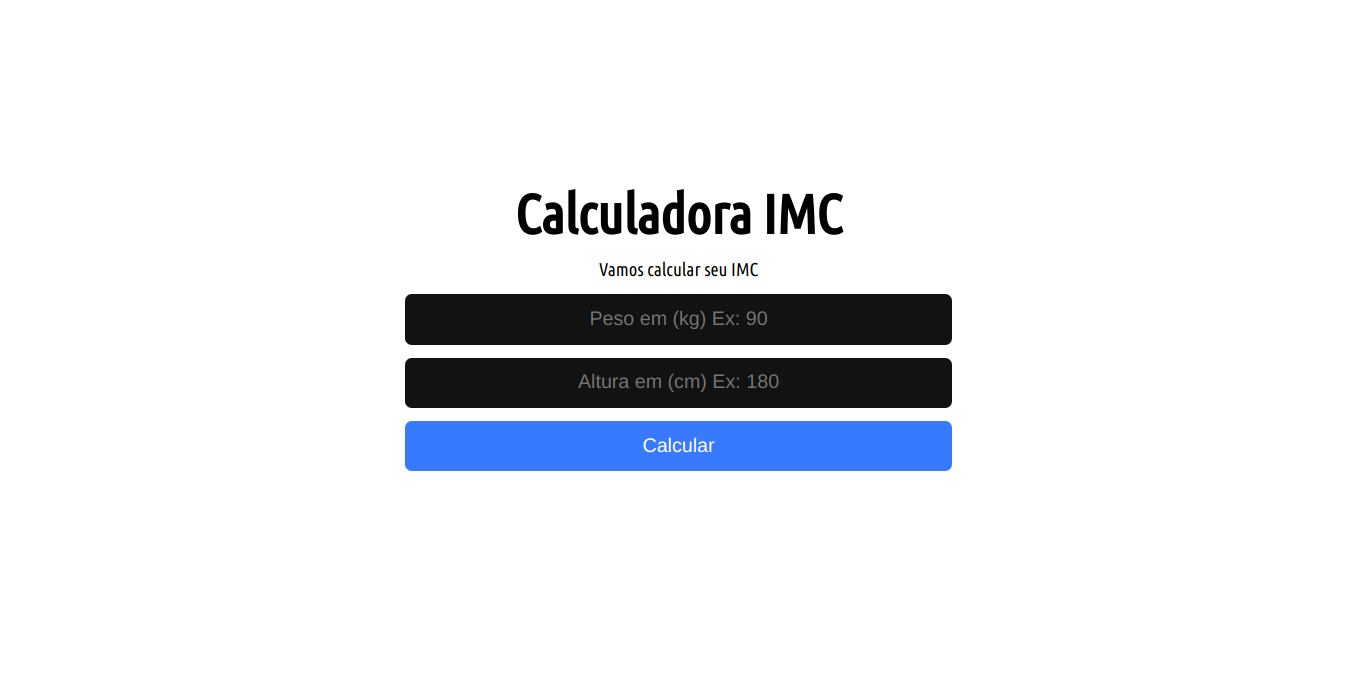 GitHub - Silva-Leo/Calculador-IMC-React: Projeto simples com React feito na "Semana React JS ...