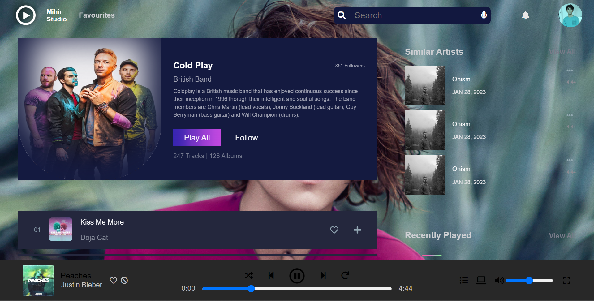 GitHub - mihirwankhade10/Music-Player