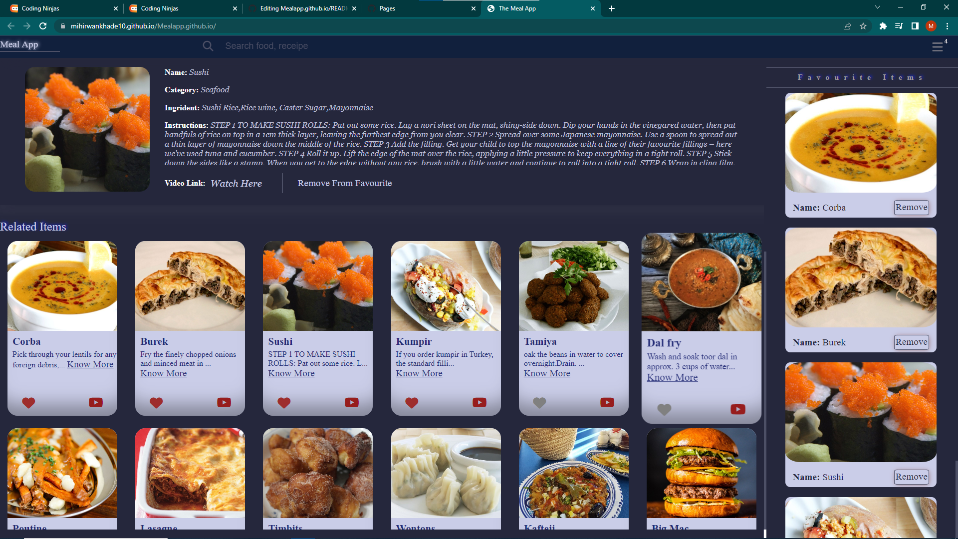 GitHub - mihirwankhade10/Mealapp.github.io