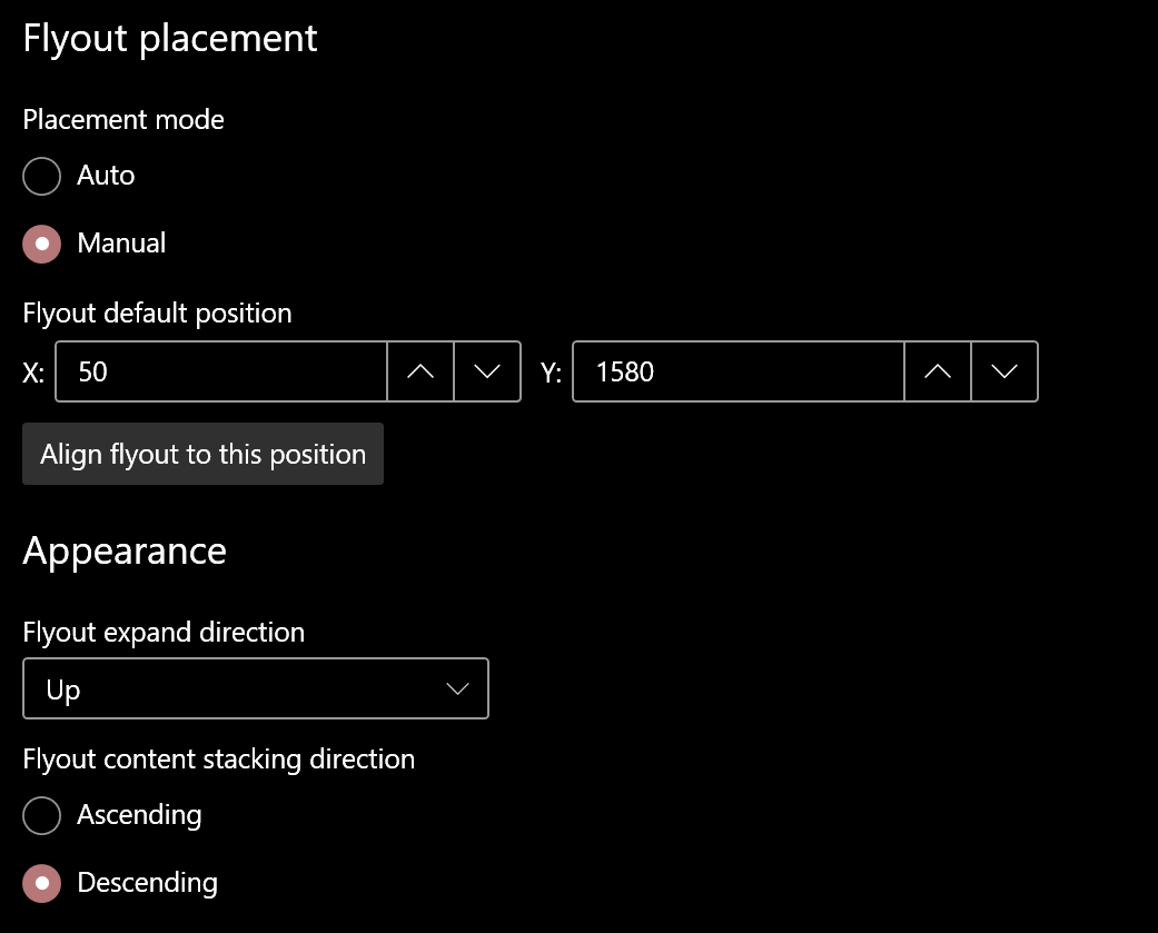 Bug: Flyout Content Stacking Direction/Flyout Placement · Issue #713 · ModernFlyouts-Community ...