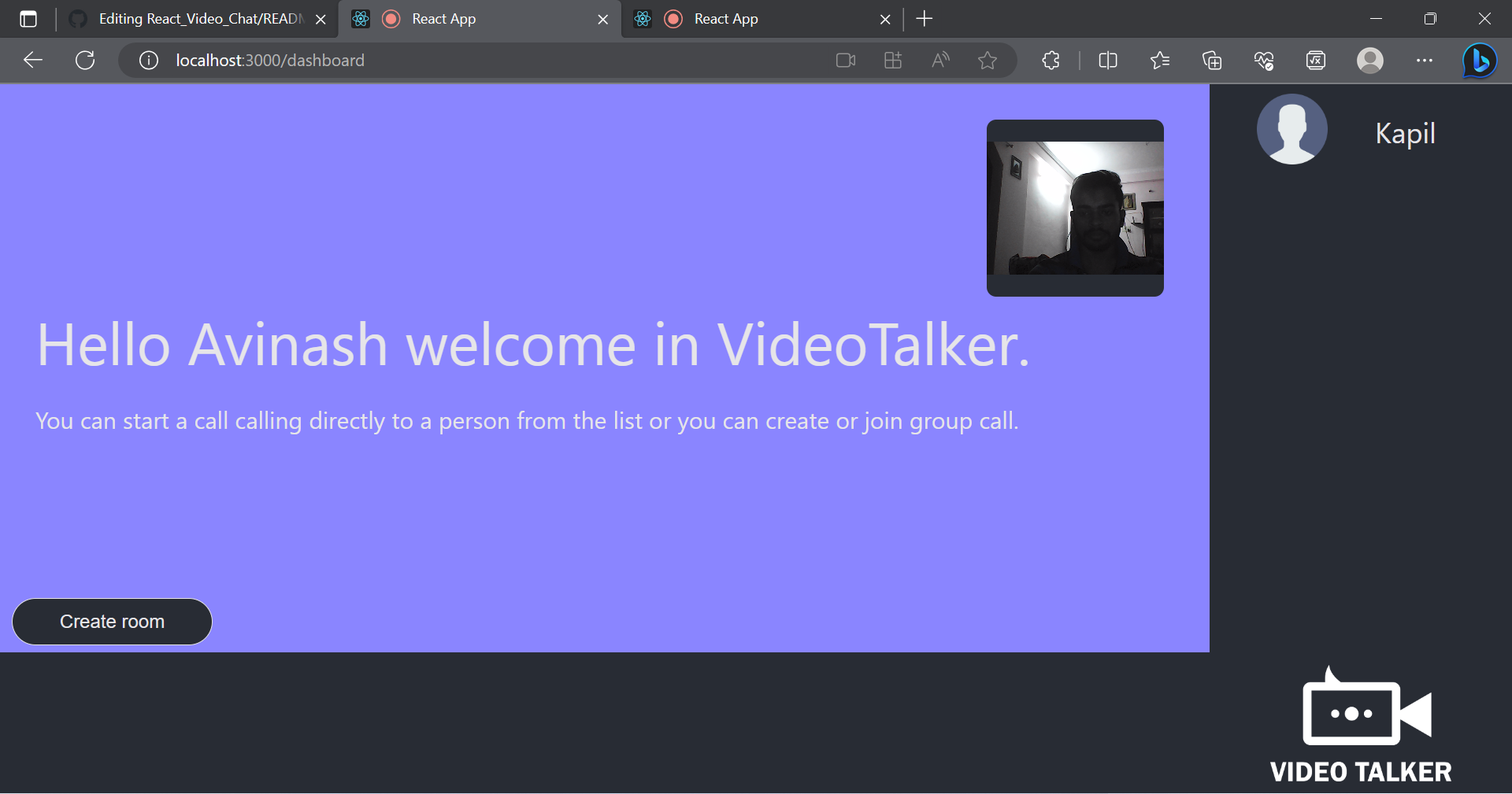 GitHub - AwinashProject/React_Video_Chat