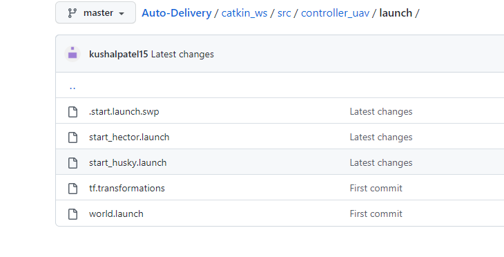 Don't have start.launch file · Issue #1 · kushal123478/Auto-Delivery · GitHub
