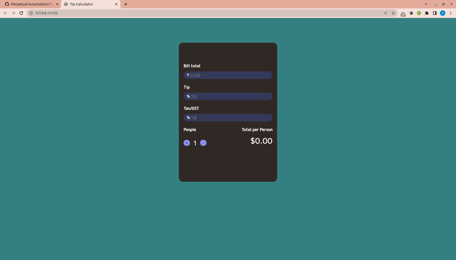 GitHub - Perpetual-Incantation/TipCalculator
