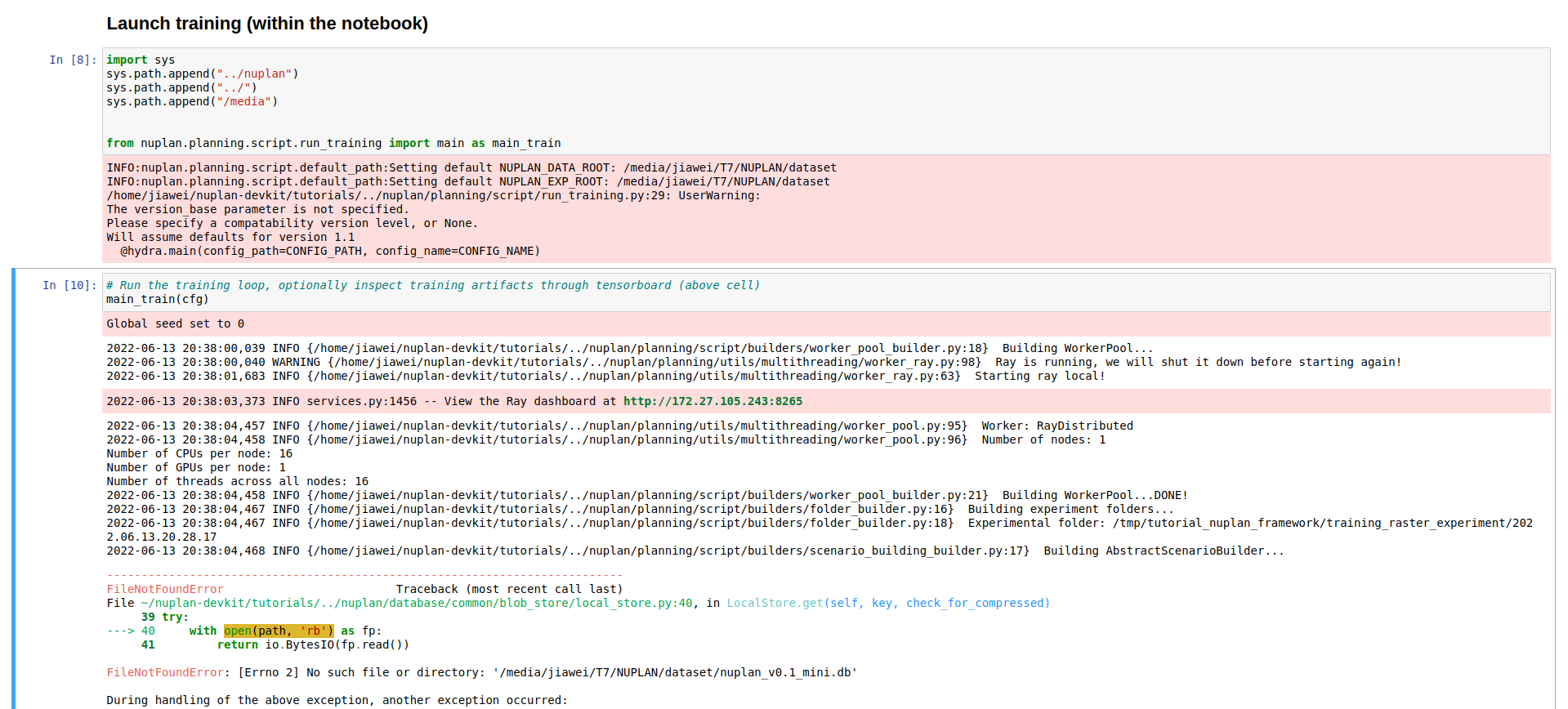 Error in tutorial · Issue #52 · motional/nuplan-devkit · GitHub