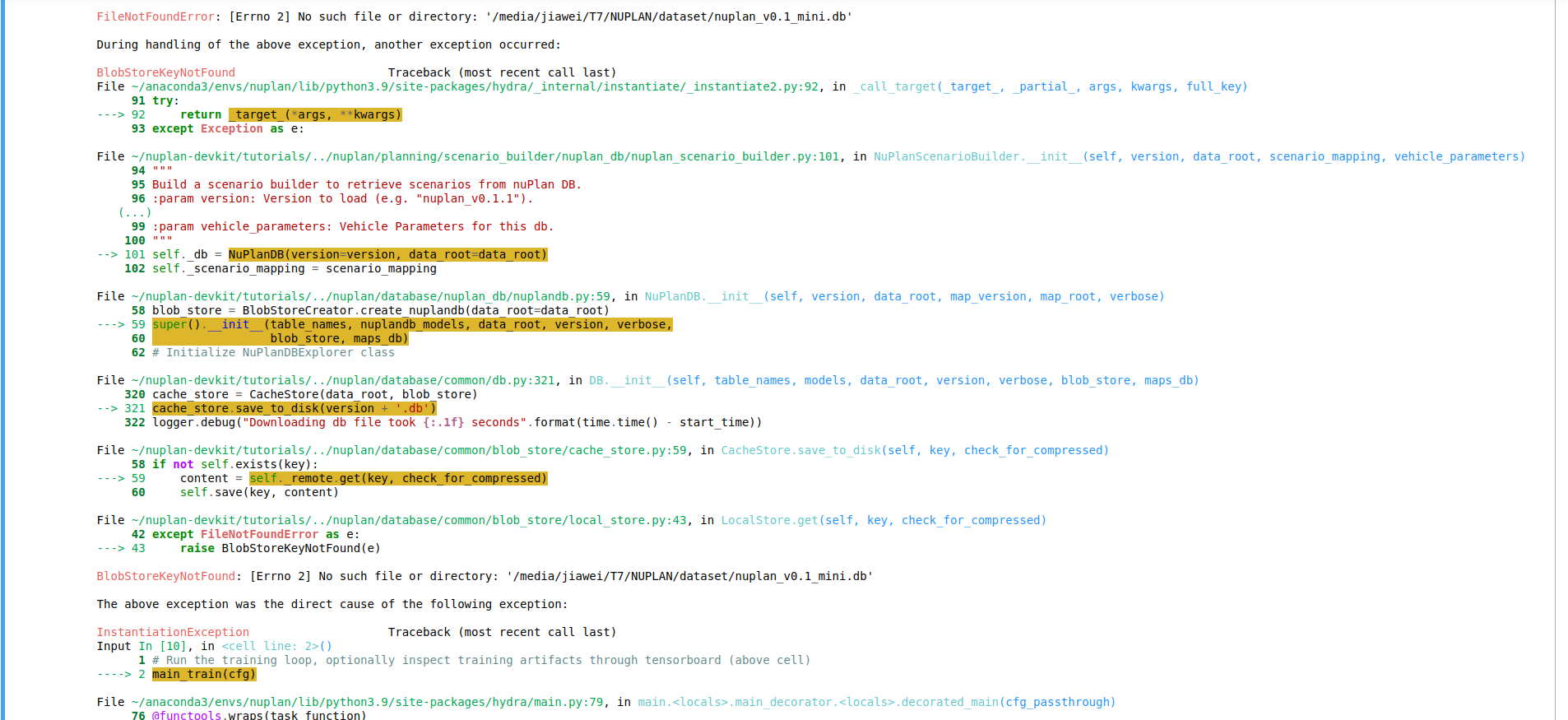 Error In Tutorial · Issue 52 · Motionalnuplan Devkit · Github 