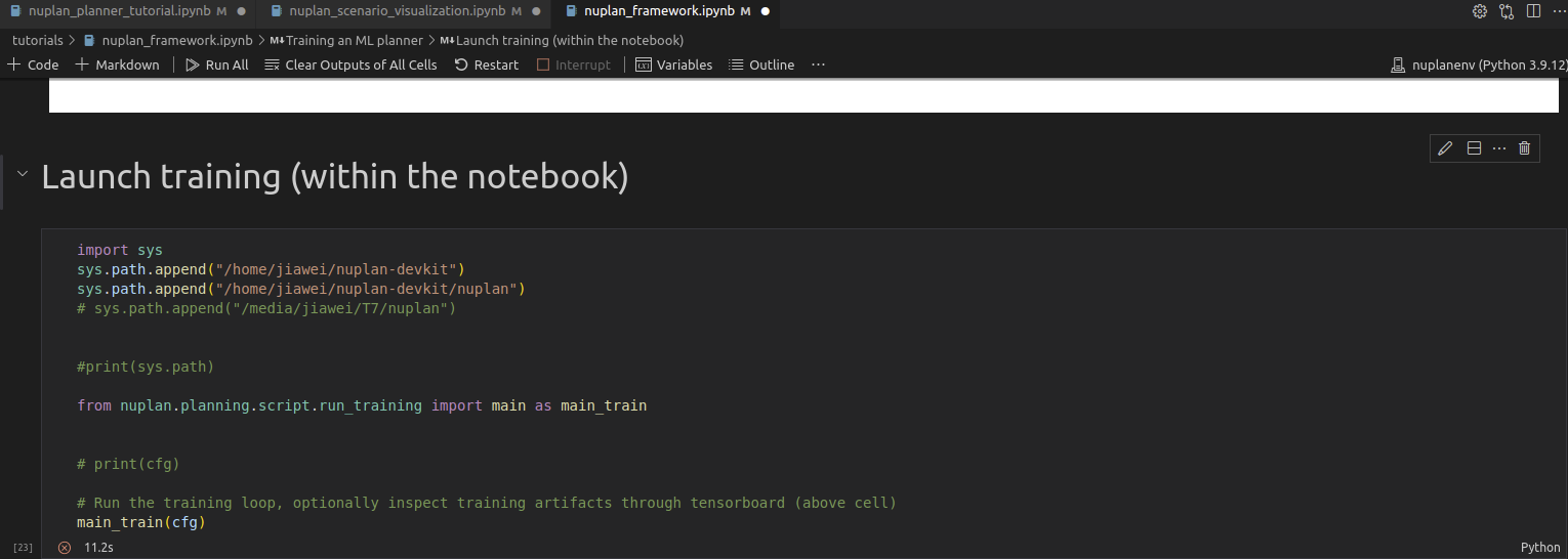 Error In Nuplanframeworkipynb · Issue 58 · Motionalnuplan Devkit · Github