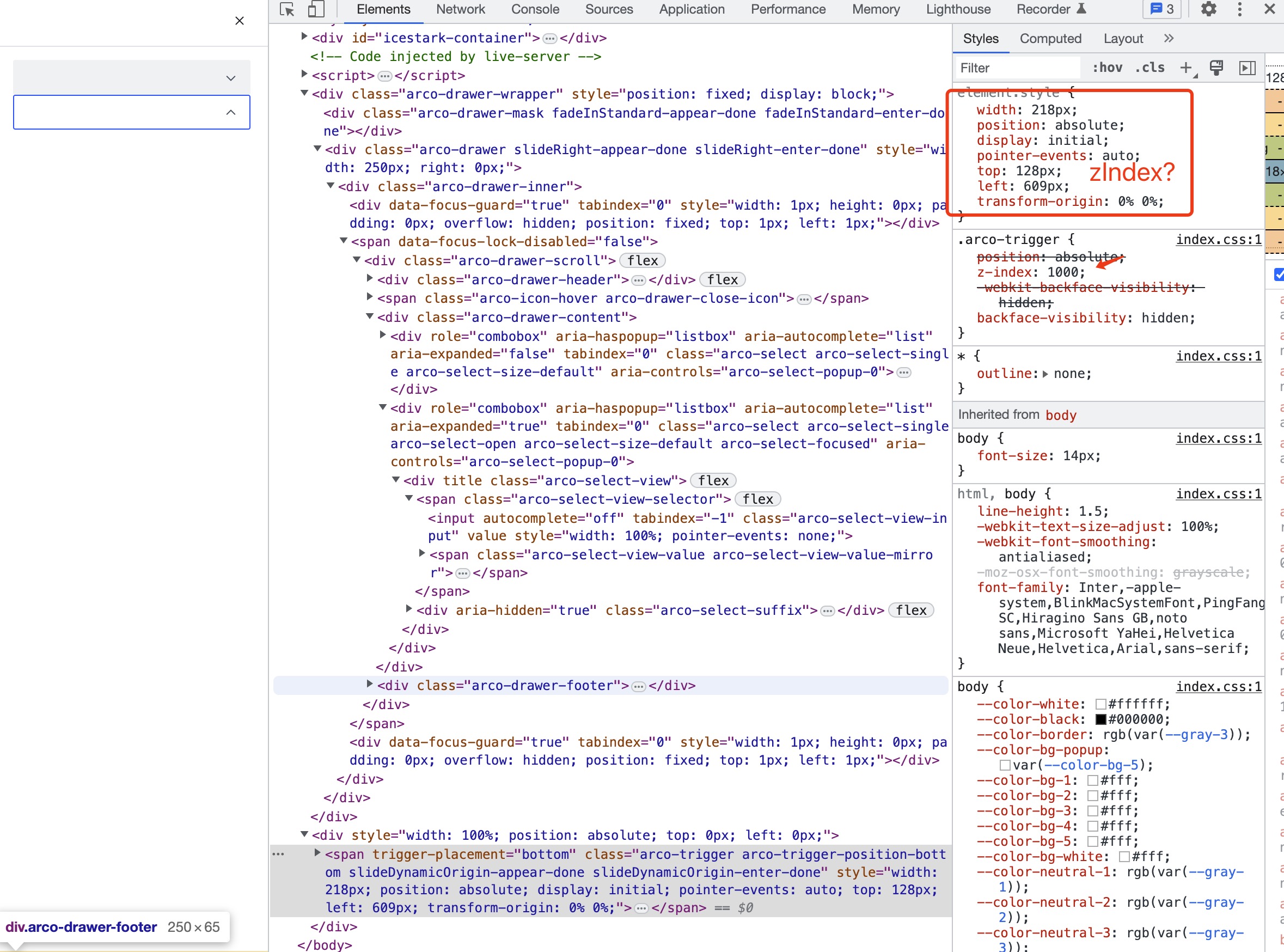 Trigger弹层在第三方包中层级设置失效 · Issue #1968 · arco-design/arco-design · GitHub