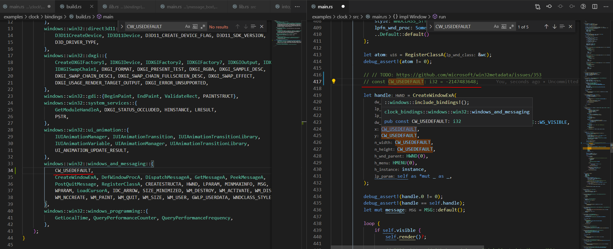 CW_USEDEFAULT has disappeared (regression) · Issue #353 · microsoft/win32metadata · GitHub
