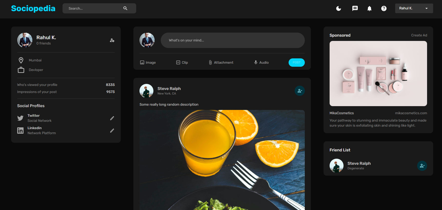 GitHub - SohamBK/Mern-Social-Media-Project: A simple Responsive Social ...