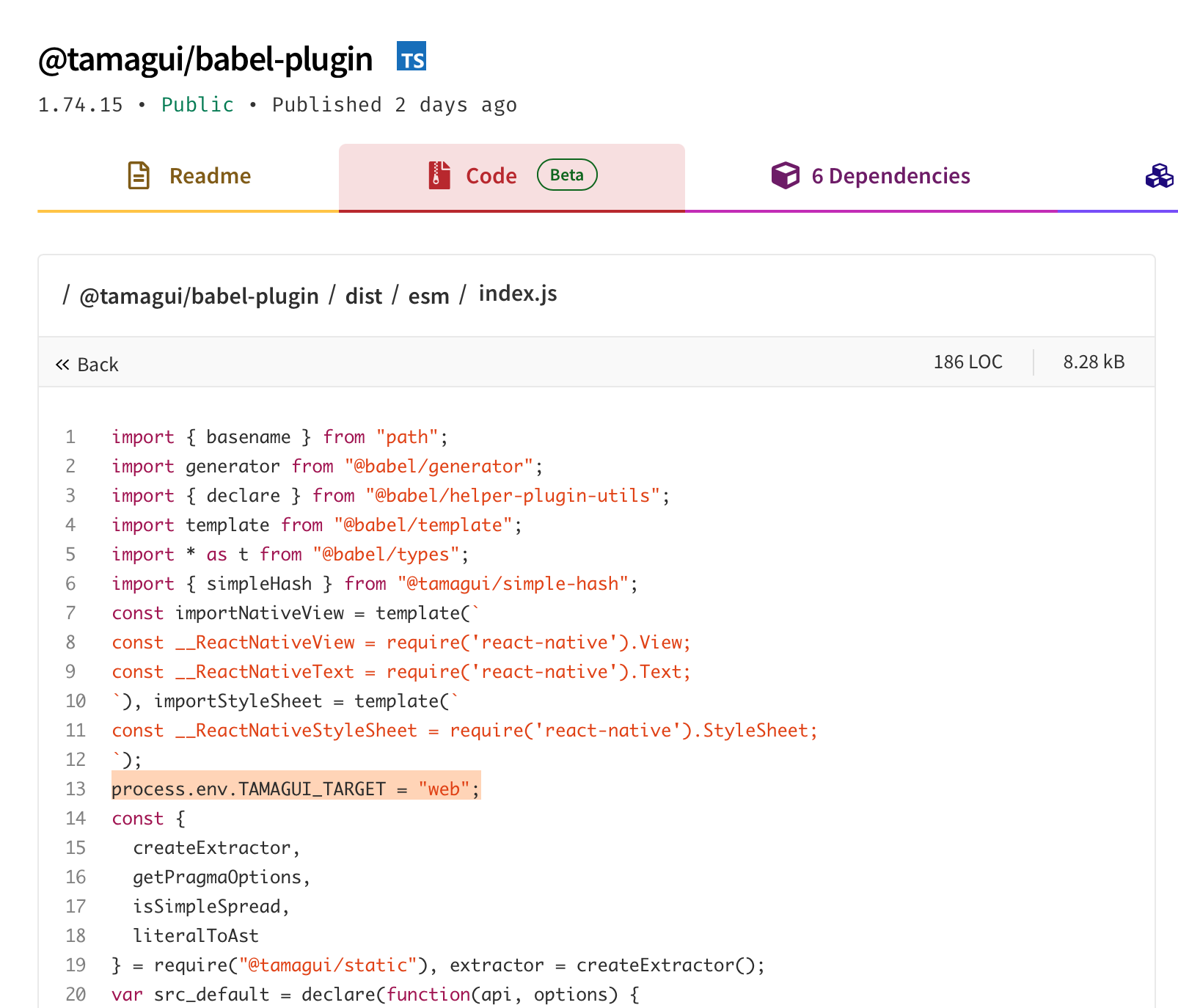 `TAMAGUI_TARGET` being set to `web` in Babel plugin · Issue #1777 · tamagui/tamagui · GitHub