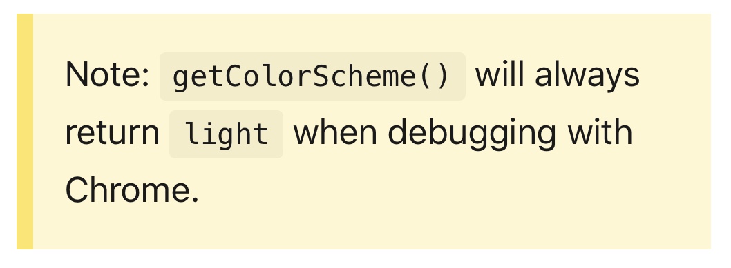 Getting `light` Mode Even Though Ios Is Set To Dark · Issue 12 · Codemotionapps React Native