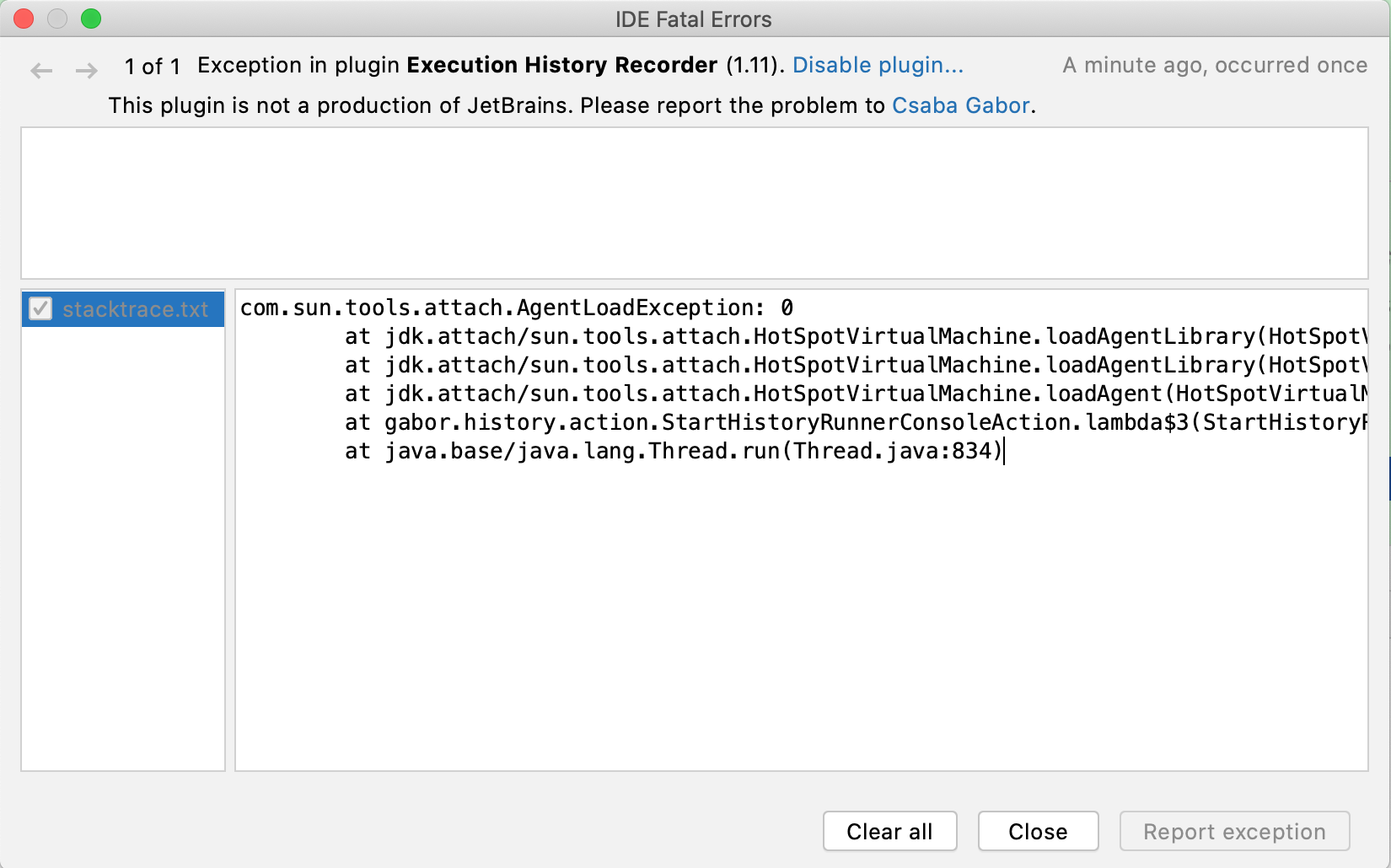 Plugin Empty recording & IDE Internal Error · Issue #1 · csabagabor ...