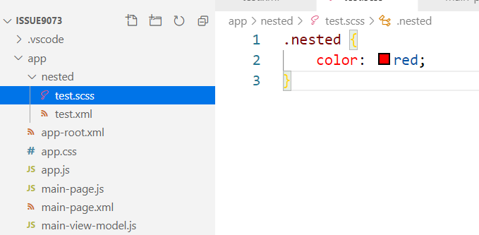 Scss files do not generate css when in a subfolder in Nativescript 7 · Issue #9073 ...